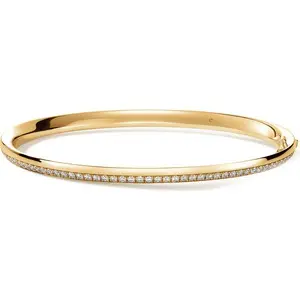 Hearts On Fire Barre Pavé Diamond Bangle - Yellow Gold/ Diamond