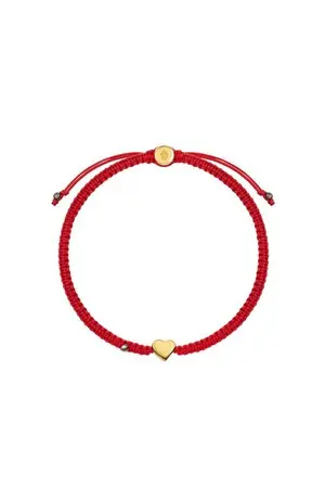 KARMA AND LUCK Red String Charm Bracelet - Red/gold