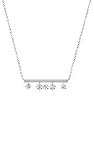 Hearts On Fire Barre Diamond Pendant Necklace - White Gold/ Diamond