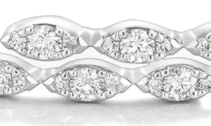 Hearts On Fire Aerial Marquise Diamond Bangle - White Gold