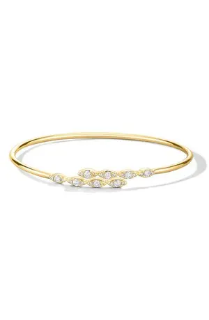 Hearts On Fire Aerial Marquise Diamond Bangle - Yellow Gold/ Diamond