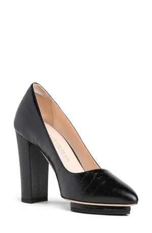 BEAUTIISOLES Pippa Pointed Toe Platform Pump - Black