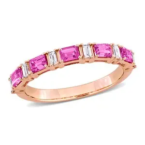 JULIANNA B. 14k Sapphire And Diamond Ring - Pink Sapphire/rose Gold
