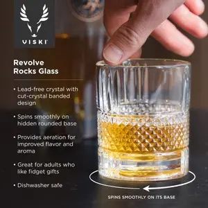 VISKI Revolve Crystal Rocks Glass