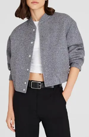 Club Monaco Wool-blend Bomber Jacket