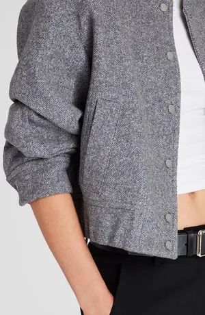 Club Monaco Wool-blend Bomber Jacket