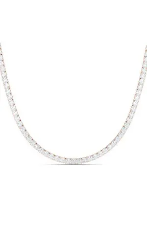 HAUTECARAT 18k Gold Lab-created Diamond Tennis Necklace - 18k Rose Gold