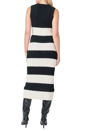 Endless Rose Stripe Midi Sweater Dress
