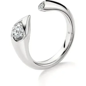 Hearts On Fire Lu Droplet Open Diamond Ring - White Gold