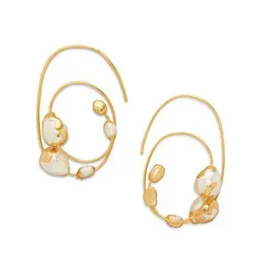 DHWANI BANSAL Zuri Hoop Earrings - Gold Plated