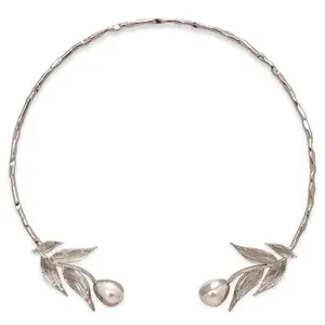 DHWANI BANSAL Dhwani Bhansal Reva Choker White Rhodium Plated