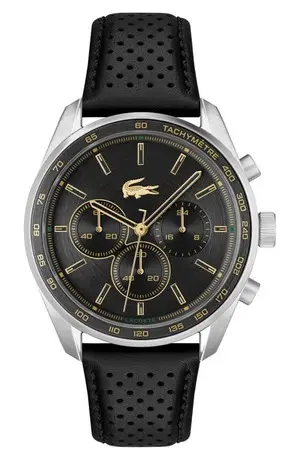 Lacoste Boston Chronograph Strap Watch - Black