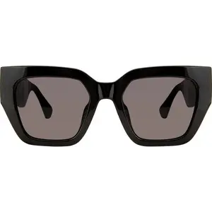 Kurt Geiger 52mm Cat Eye Sunglasses - Black/ Smoke