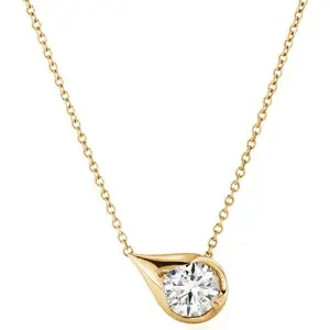 Hearts On Fire Lu Droplet Pendant Necklace - 0.50 Ctw Yellow Gold/ Diamond
