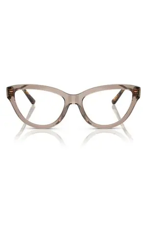 VOGUE 54mm Cat Eye Optical Glasses - Transparent Beige