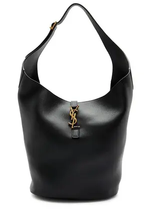 Saint Laurent Le 5 Á Large Grained Leather Bucket Bag