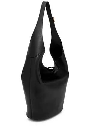 Saint Laurent Le 5 Á Large Grained Leather Bucket Bag