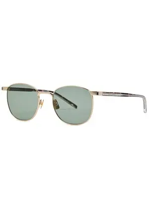 Saint Laurent Round-frame Sunglasses - Gold