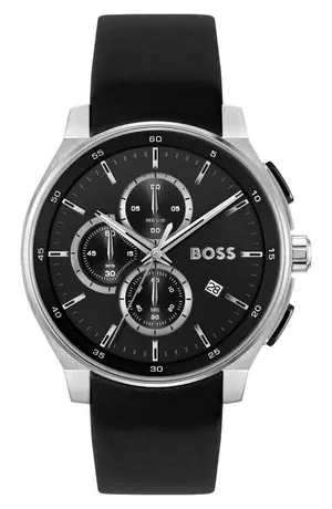 BOSS Chronograph Strap Watch - Black