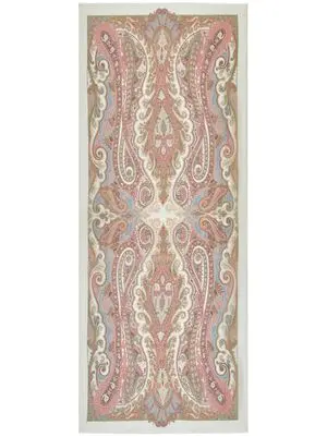 Etro Paisley-print Silk Scarf - Neutrals