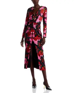 Generation Love Silvanna Floral Satin Dress - Floral Fantasy Red