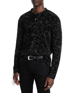 John Varvatos Valencia Regular Fit Velour Burnout Shirt