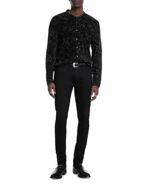 John Varvatos Valencia Regular Fit Velour Burnout Shirt