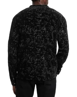 John Varvatos Valencia Regular Fit Velour Burnout Shirt
