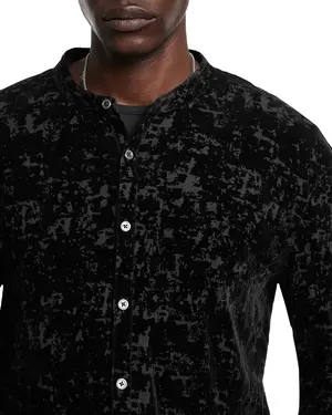 John Varvatos Valencia Regular Fit Velour Burnout Shirt