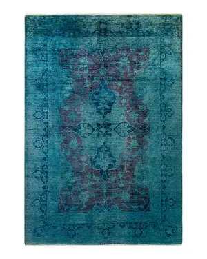 Bloomingdale'S Fine Vibrance M1720 Area Rug, 5'11 X 8'8 Light/blue