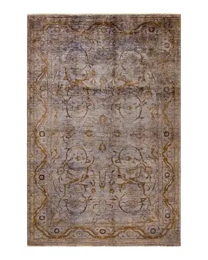 Bloomingdale'S Fine Vibrance M1683 Area Rug, 6'1 X 9'2 - Brown