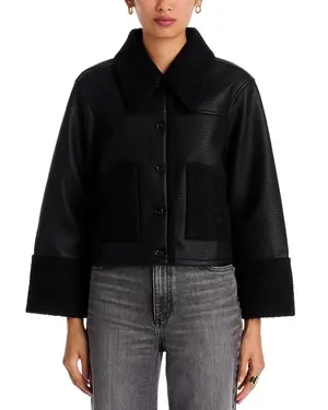 Rails Dria Faux Fur Jacket - Black Shearling