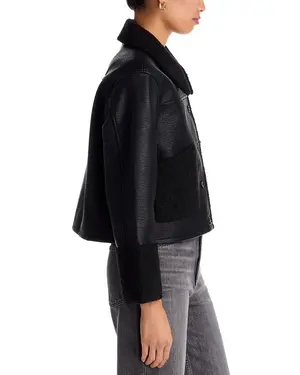 Rails Dria Faux Fur Jacket - Black Shearling