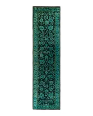 Bloomingdale'S Fine Vibrance M1502 Runner Area Rug, 3'2 X 12 - Light/blue