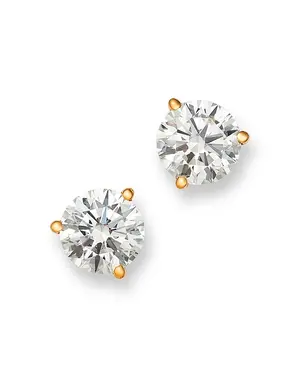Bloomingdale'S 3.0 Tcw Lab Grown Diamond Stud Earrings - Yellow Gold