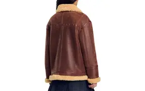 Sandro Chicago Leather And Shearling Jacket