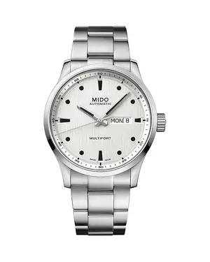 MIDO Multifort Iii 42mm Watch By - White/silver