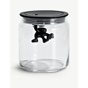 ALESSI Gianni 70cl Glass Container - Black
