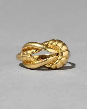 Alexis Bittar Vintage 1950s Lover's Knot Ring - Gold