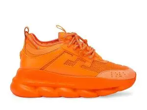 Versace Chain Reaction Sneakers - Orange Fluo