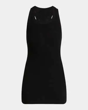 Proenza Schouler Ribbed Knit Tank Top - Black