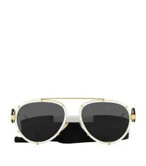 Versace Vintage Icon Pilot Sunglasses - White