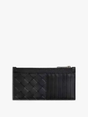 Bottega Veneta Leather Wallet With Intrecciato Motif
