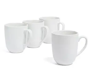 OVERANDBACK Over&back Coupe 15oz Semi-matte Stoneware Mugs, Set Of 4 - One-color