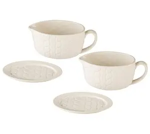TEMP-TATIONS Seasonal S/2 16-oz Gravy Boats W/ Lid-its - One-color