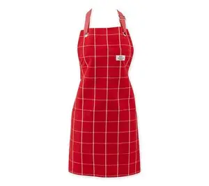 DESIGN IMPORTS Windowpane Apron - One-color