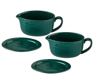 TEMP-TATIONS Woodland S/2 16-oz Gravy Boats W/ Lid-its - One-color
