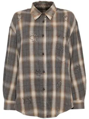 JNBY Beaded Flannel Shirt