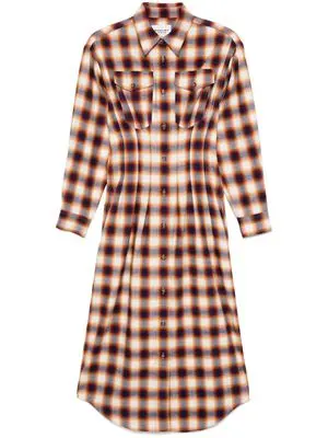 MARANT ETOILE Timea Checked Dress - Blue