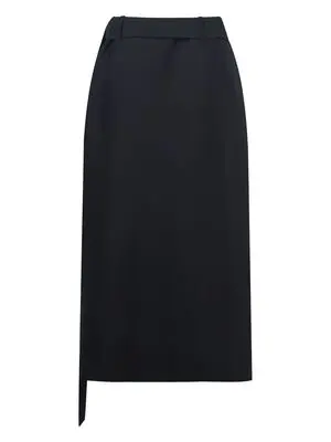 Ports 1961 Wool-silk Midi Skirt
